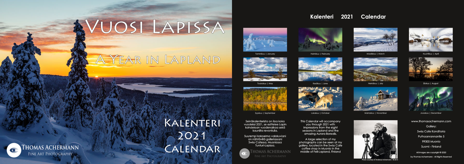 2021 Kalenteri “Vuosi Lapissa” – Thomas Achermann Photography